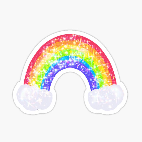 "Glitter Rainbow" Sticker for Sale by jellymelo | Redbubble