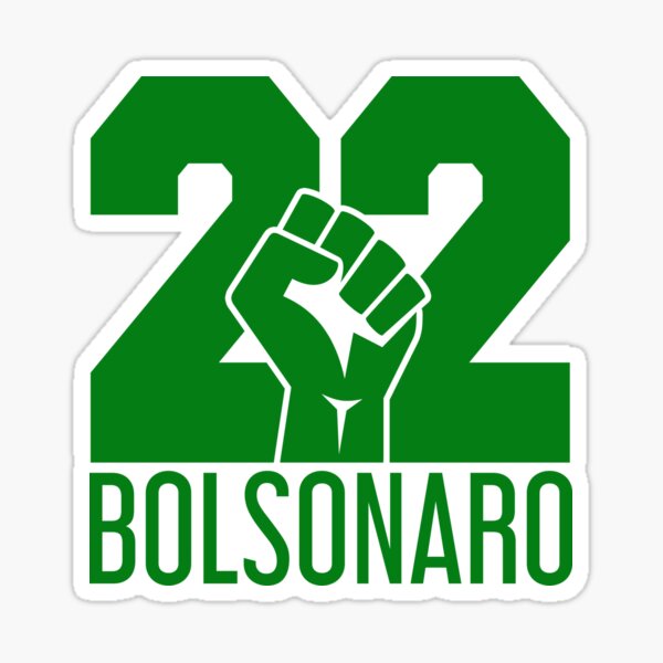 "Bolsonaro 22" Sticker for Sale by rachimariposa | Redbubble
