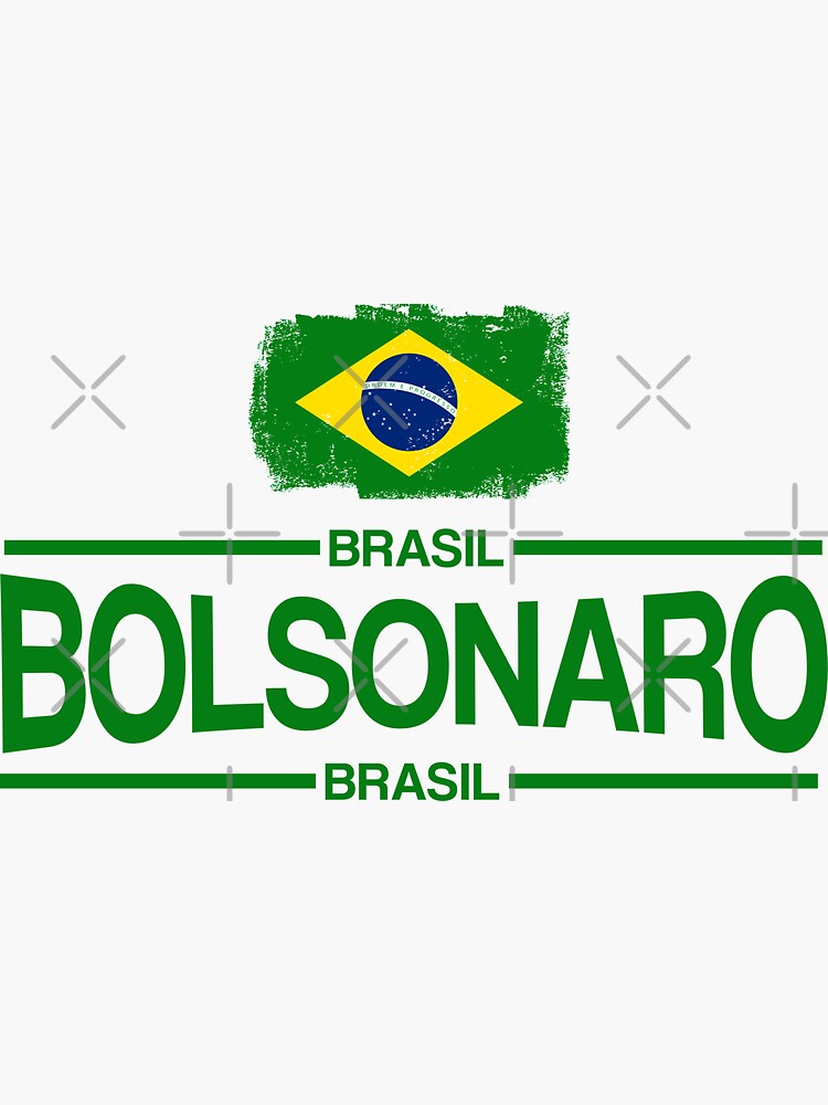 "Bolsonaro, Flag of Brazil " Sticker for Sale by rachimariposa | Redbubble