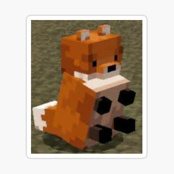 "minecraft fox" Sticker for Sale by kirowooden12 | Redbubble