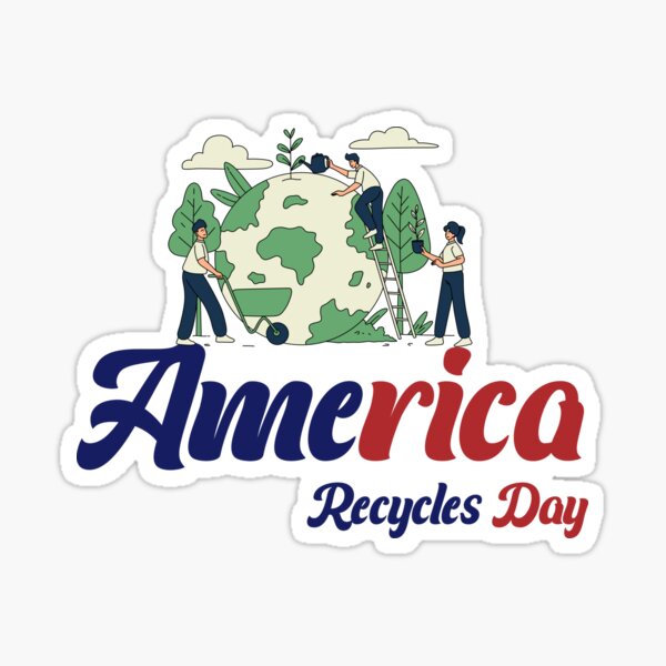 "america recycles day" Sticker for Sale by TheRevive | Redbubble