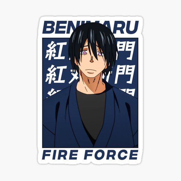 "Benimaru Shinmon Enen - Fire Force" Sticker for Sale by Saghanime ...