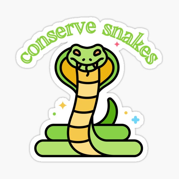 "conserve snakes" Sticker for Sale by Pla-Muk | Redbubble