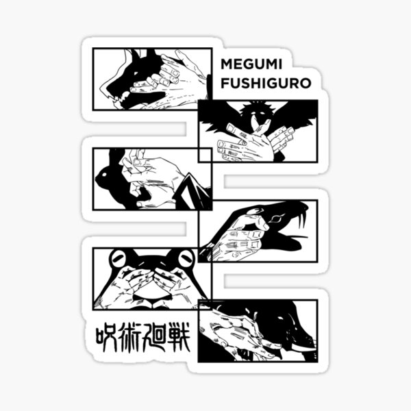 "Megumi's 10 Shadows Shikigami " Sticker for Sale by CedricDavis ...