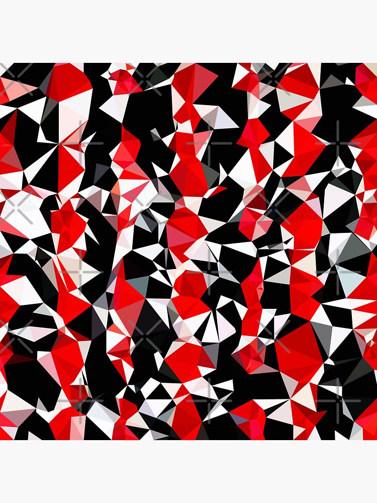 "Red black pixeled remixed" Sticker for Sale by mwebba2005 | Redbubble