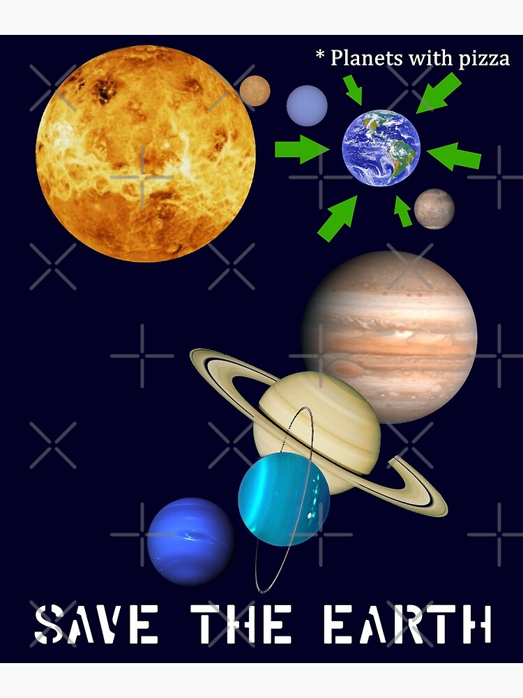 "Save the Earth, It has Pizza - Climate Change" Poster by bethcentral ...