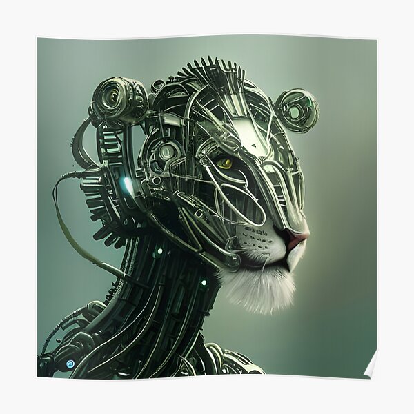 "Lion Bot - King of The Jungle" Poster for Sale by IANIX | Redbubble