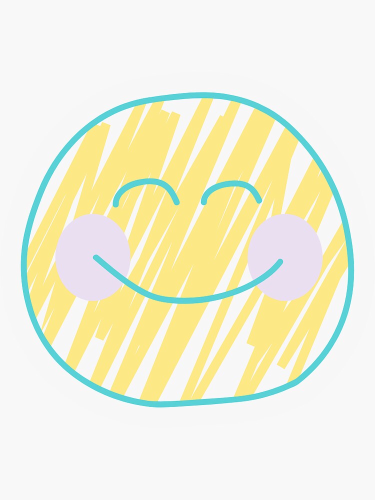 "Pastel Smiley Happy Face Sticker" Sticker for Sale by nuancedoptimist ...