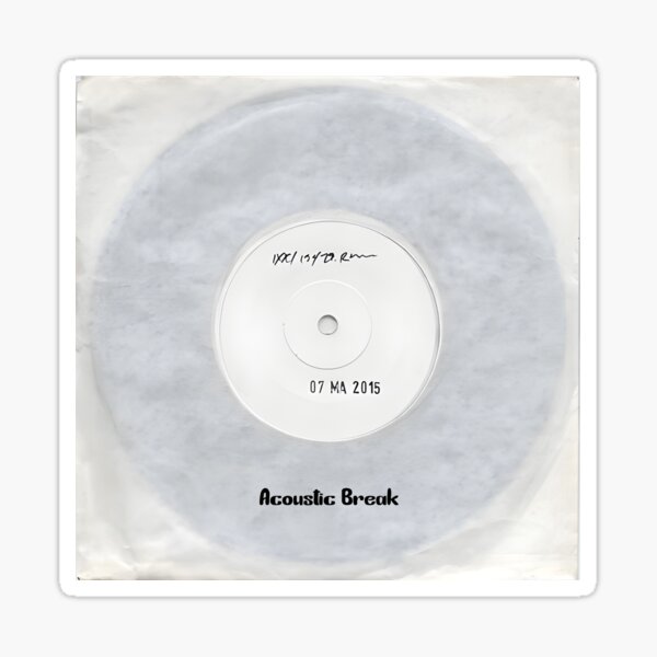 "Acoustic Break album music disc" Sticker for Sale by CentaMoller ...