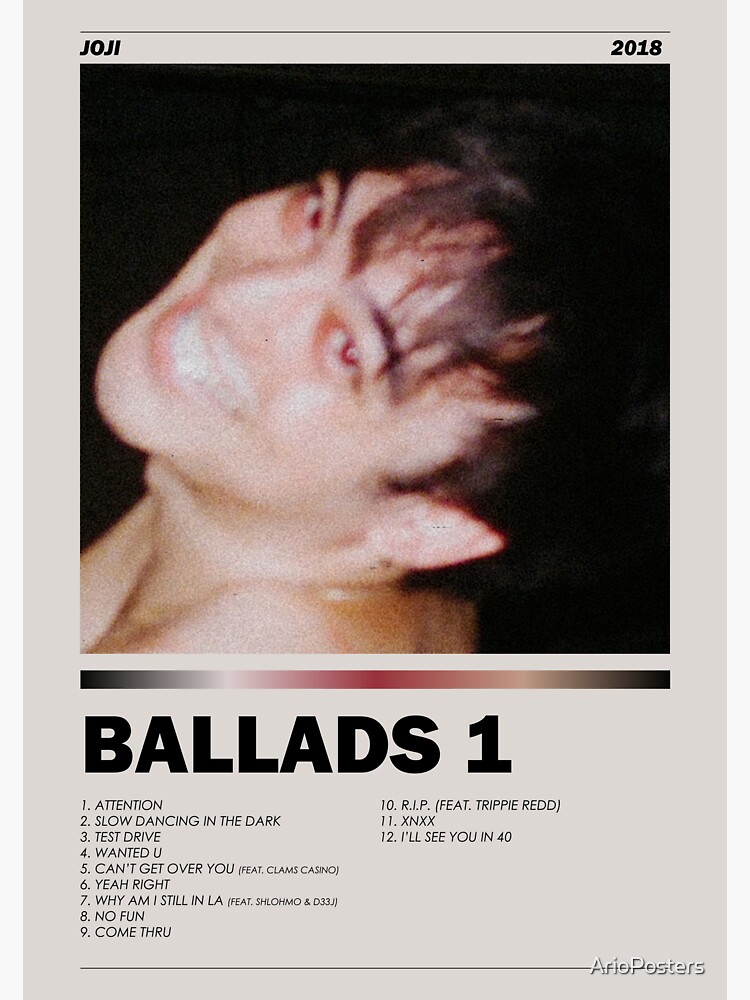 "Ballads 1 | Joji | Album Poster & More |" Sticker for Sale by ...
