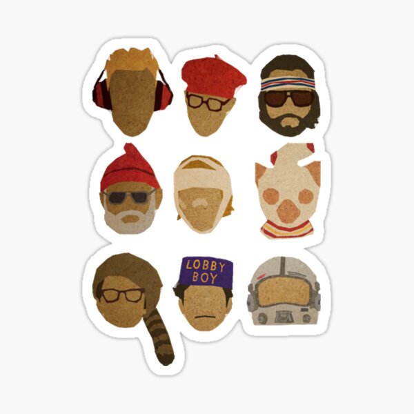 "Wes Anderson " Sticker for Sale by TomyJOer65 | Redbubble