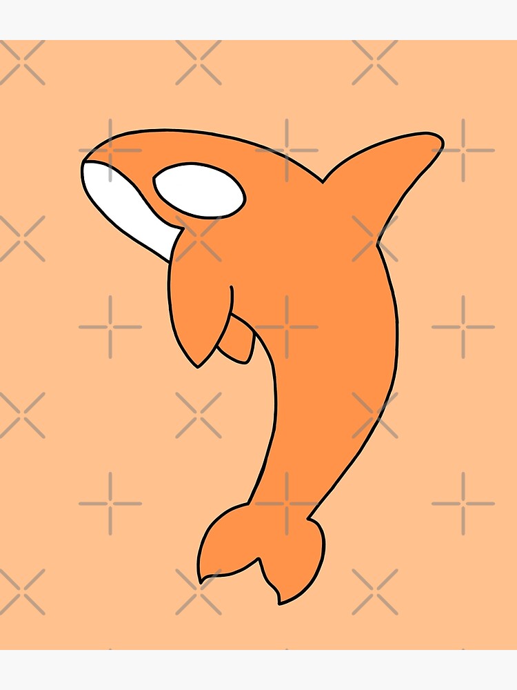 "Orange Orca " Poster for Sale by charmednight | Redbubble