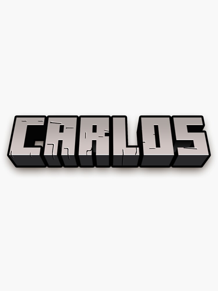 "Carlos - Minecraft Nametag - Carlos Minecraft Name Label" Sticker for ...