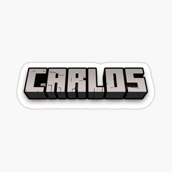 "Carlos - Minecraft Nametag - Carlos Minecraft Name Label" Sticker for ...
