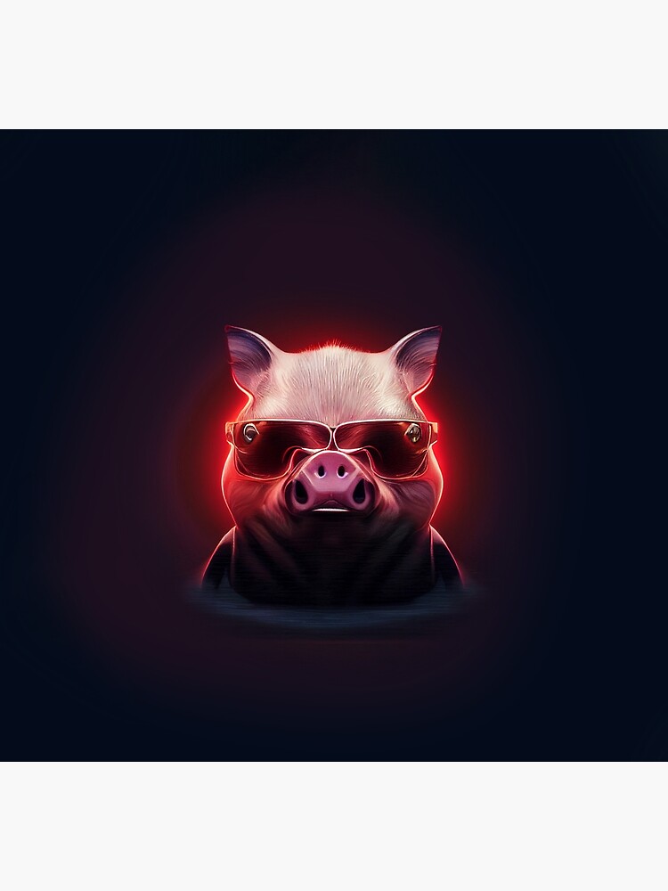 "3D Terminator Pig - Bad ass Pig with Sunglasses!" Poster for Sale by ...