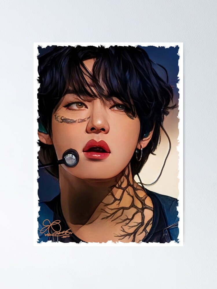 "BTS Taehyung ON Era Vector" Poster for Sale by myusic | Redbubble