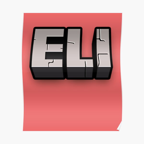 Póster «Eli - Etiqueta de nombre de Minecraft - Etiqueta de nombre de ...
