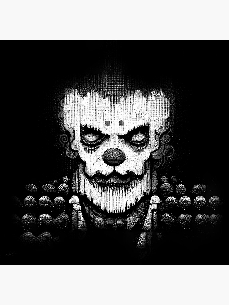 "Creepy Evil Clown - Low res, Low Poly pixelated retro computer ...