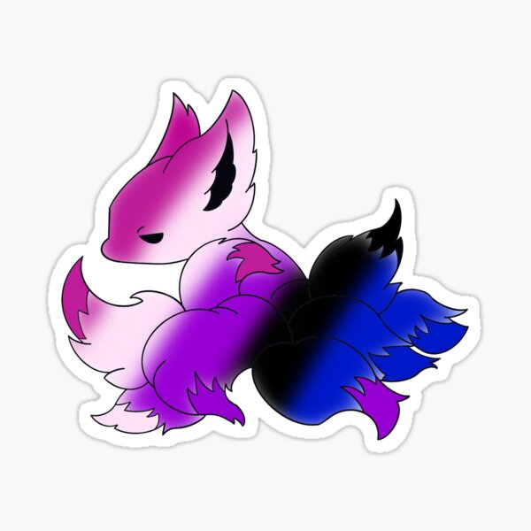 "Gender Fluid Fox" Sticker for Sale by AcidicMeltdown | Redbubble