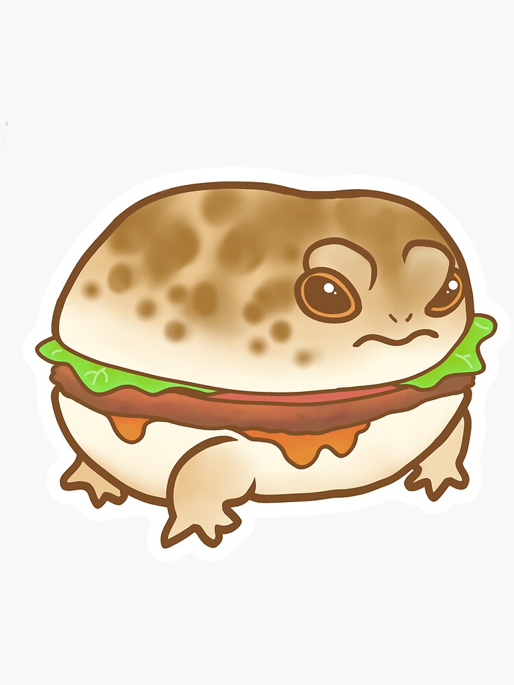 "Frog Burger Desert Rain Frog" Sticker for Sale by Jean-k-s1 | Redbubble