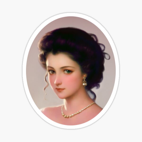 "Somewhere in time portrait of Elise McKenna" Sticker for Sale by ...