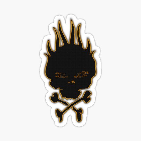 "black and gold Skull" Sticker for Sale by Anfoushi | Redbubble