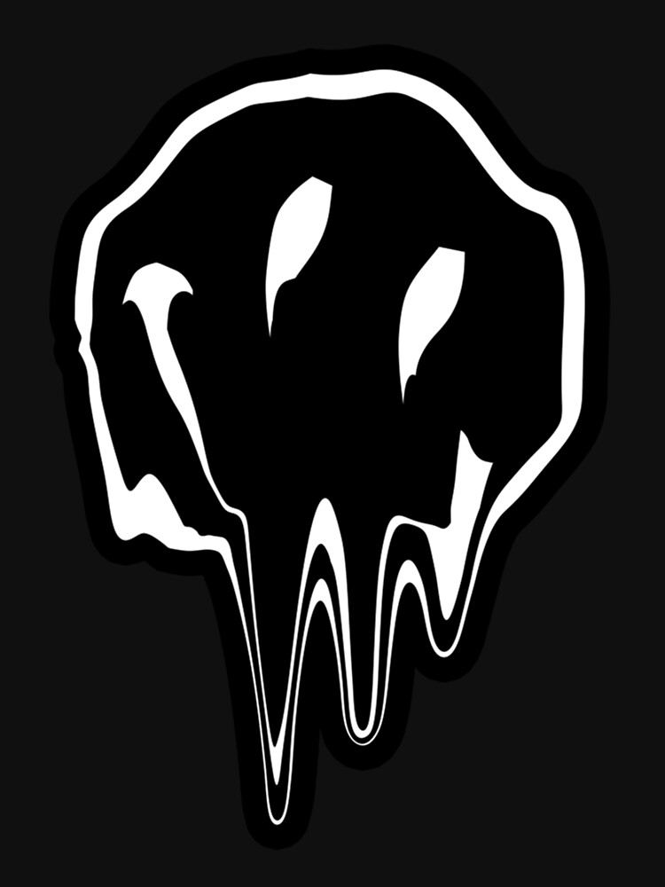 "Black Drippy Smiley Face " T-shirt for Sale by opheliaaniston ...