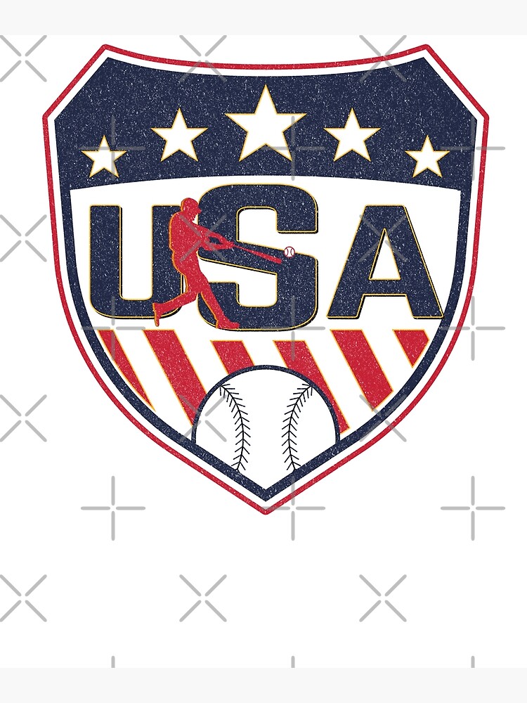 "USA Baseball Vintage Logo" Art Print for Sale by fermo | Redbubble