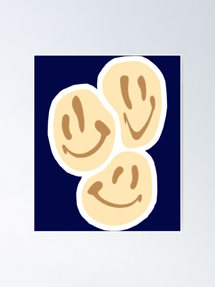 "drip smiley face " Poster for Sale by opheliaaniston | Redbubble