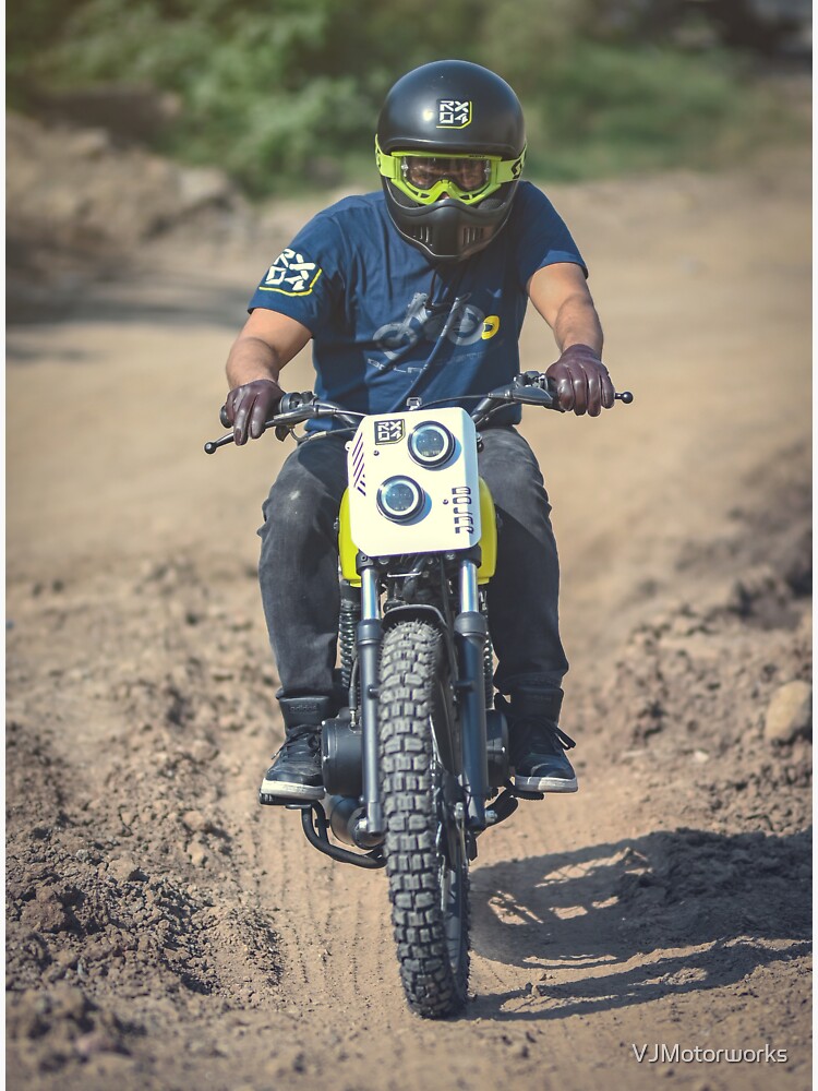 "Modern Retro RX100 Custom Motorcycle" Sticker for Sale by VJMotorworks ...