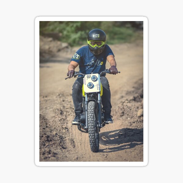 "Modern Retro RX100 Custom Motorcycle" Sticker for Sale by VJMotorworks ...