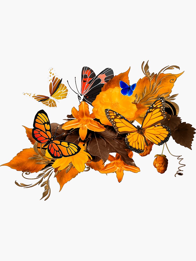 "buterfly color" Sticker for Sale by KrzysztofDropin | Redbubble