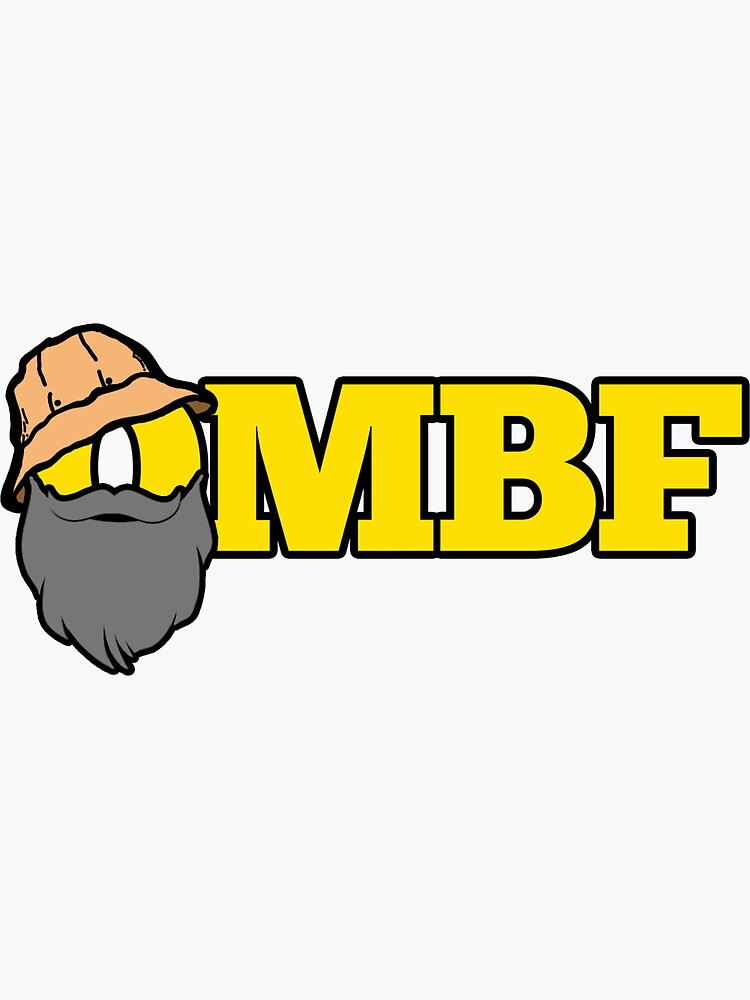 "OMBF Official Logo" Sticker for Sale by OldManBeardFace | Redbubble