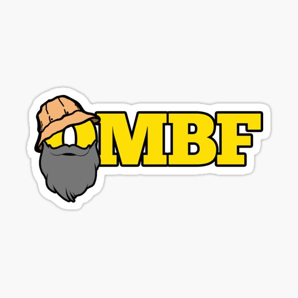 "OMBF Official Logo" Sticker for Sale by OldManBeardFace | Redbubble