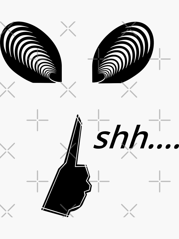 "shh..." Sticker for Sale by h10b-Enchantart | Redbubble