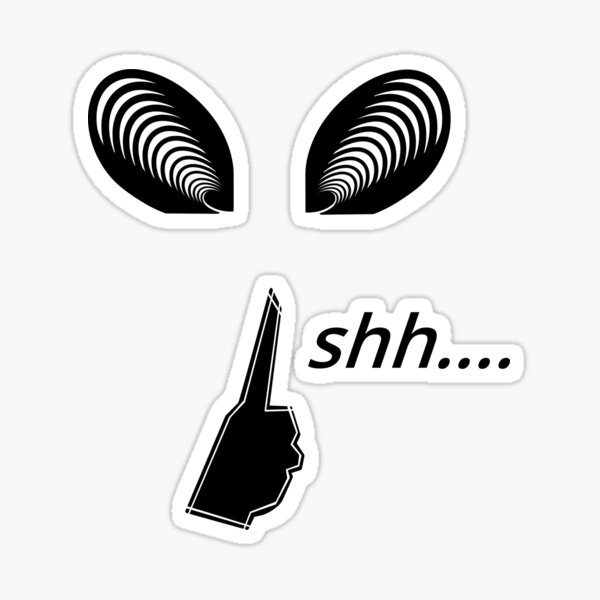 "shh..." Sticker for Sale by h10b-Enchantart | Redbubble
