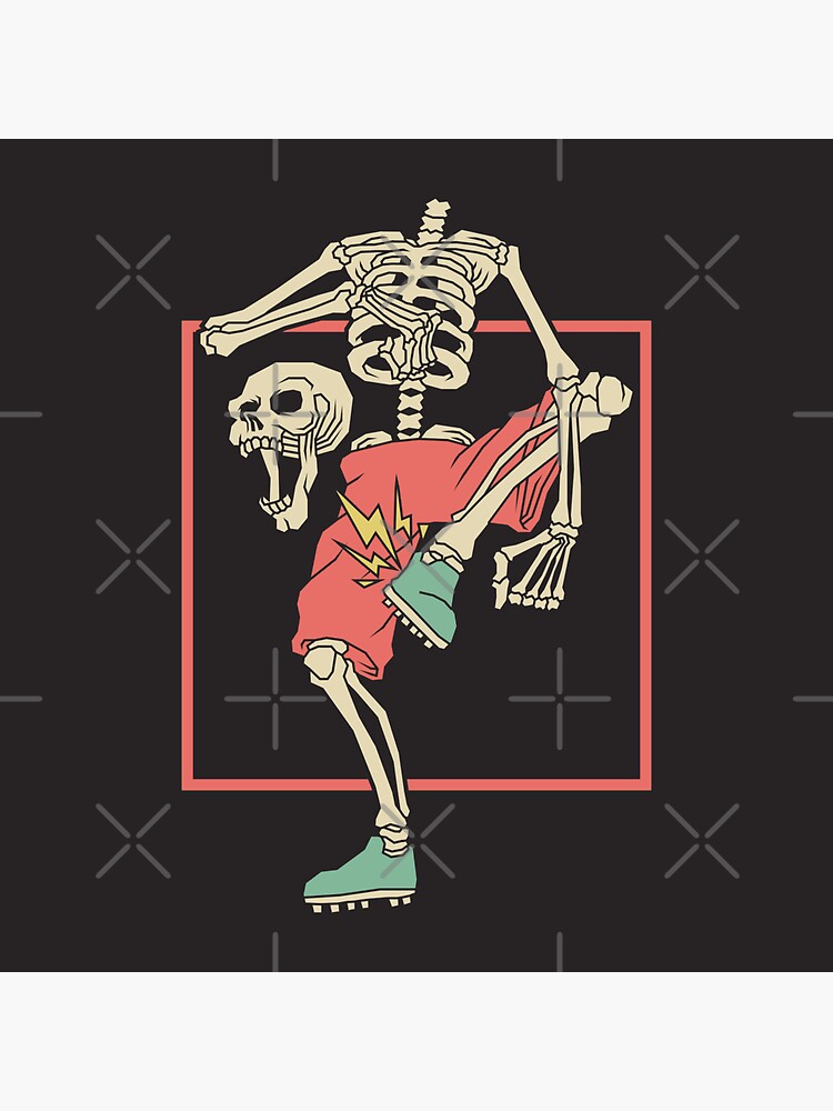 "Retro Skeleton Juggling Its Head" Sticker for Sale by Desenio-PH ...