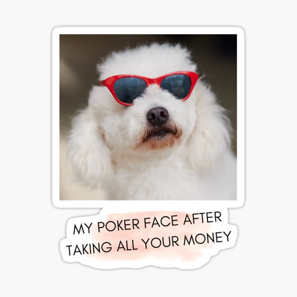 "My poker face" Sticker for Sale by MaNi-Design | Redbubble