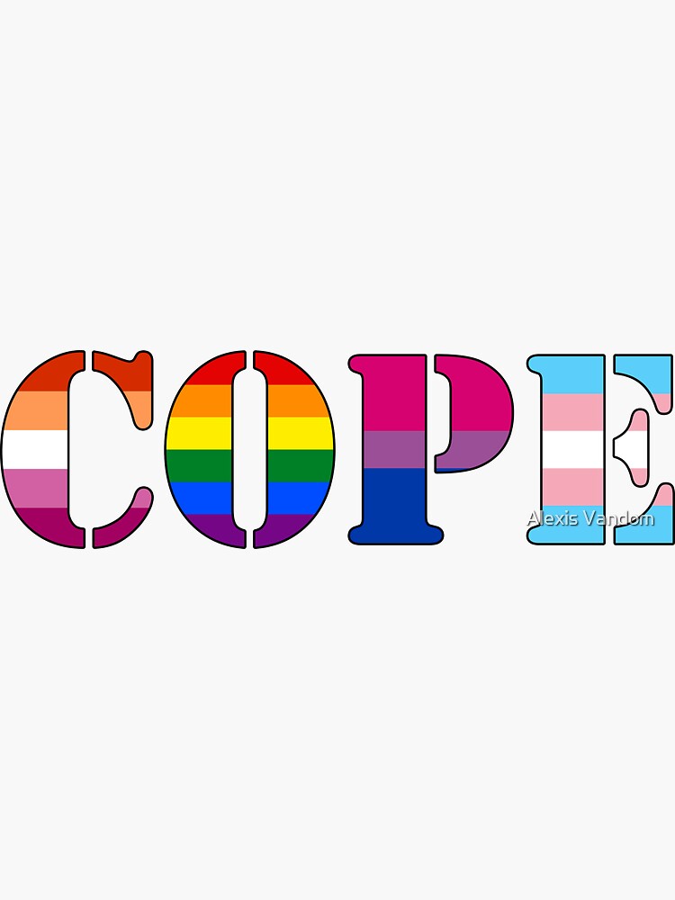 "COPE - LGBTQ+ Pride " Sticker for Sale by AlexisVandomVA | Redbubble