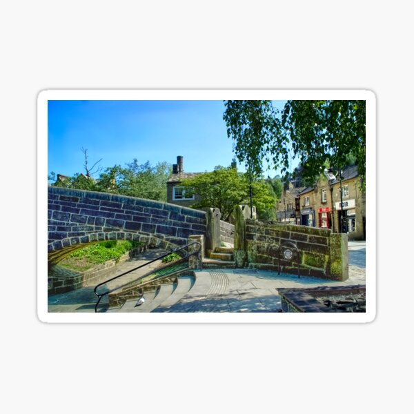 "Hebden Bridge Old Packhorse Bridge" Sticker for Sale by ...