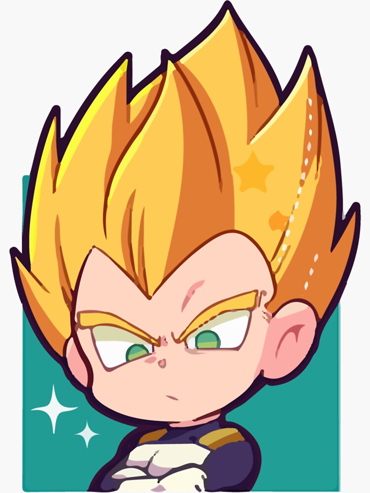 "Vegeta Chibi Dragon Ball " Sticker for Sale by sessako | Redbubble