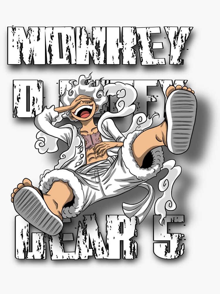 "Monkey D Luffy Gear 5 Design " Sticker for Sale by apigacayn | Redbubble