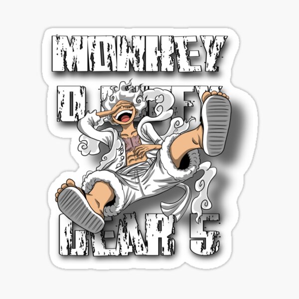 "Monkey D Luffy Gear 5 Design " Sticker for Sale by apigacayn | Redbubble