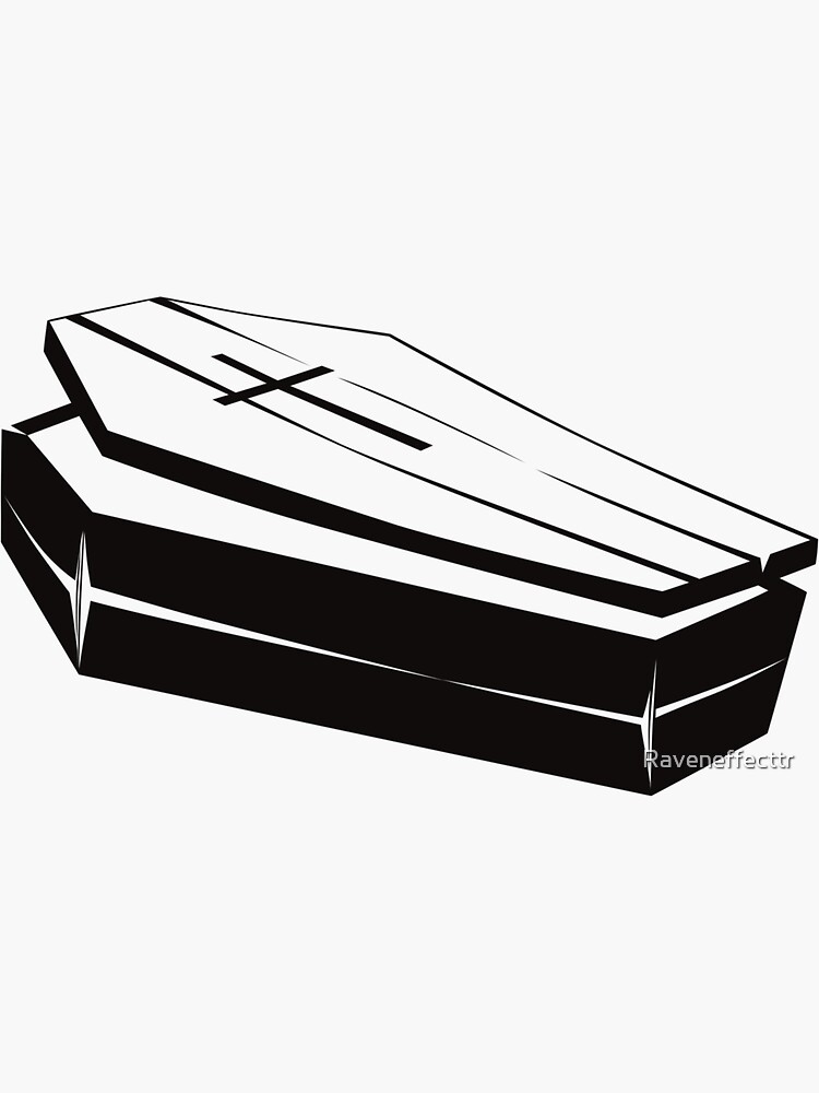 "Coffin" Sticker for Sale by Raveneffecttr | Redbubble