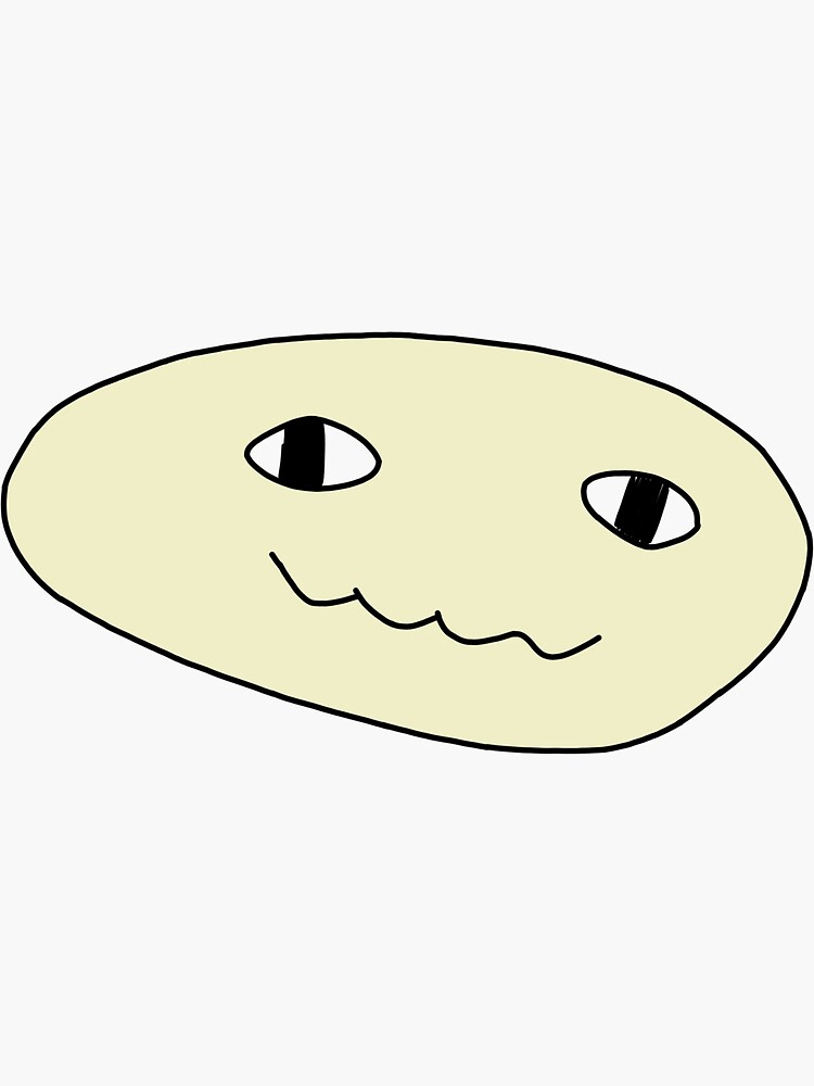 "Smug Potato ( color filled version )" Sticker for Sale by Azurilyum ...