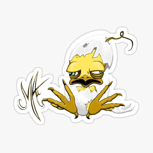 "Grumpy Chicken Hatch" Sticker for Sale by GrumpyChickenMA | Redbubble