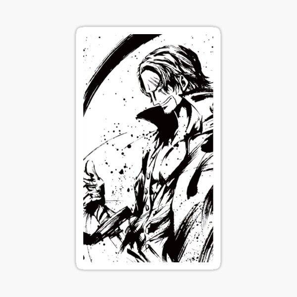 "One Piece Shanks " Sticker for Sale by nattmano | Redbubble