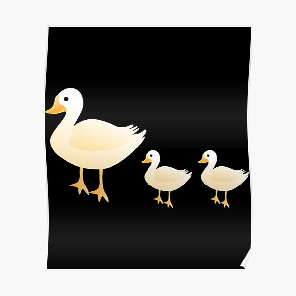 Póster «Love Mama Duck, amantes de los patos, pato bebé, patito, pato ...