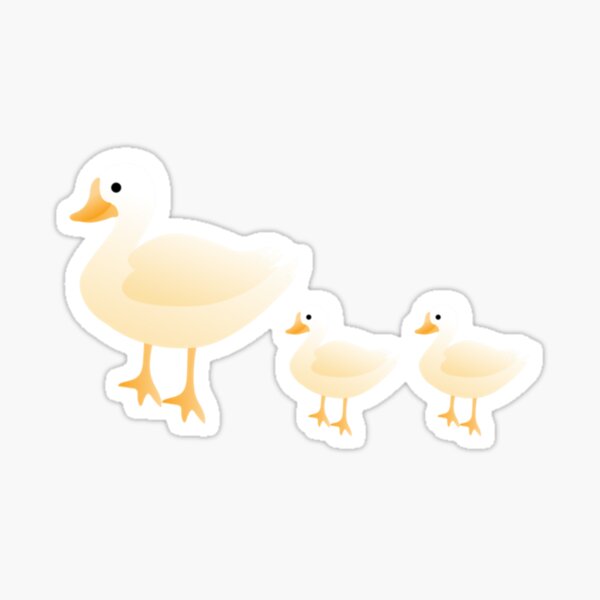 Pegatina «Love Mama Duck, amantes de los patos, pato bebé, patito, pato ...