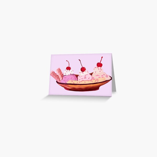 "Banana split" Greeting Card for Sale by lolliesonsunday | Redbubble